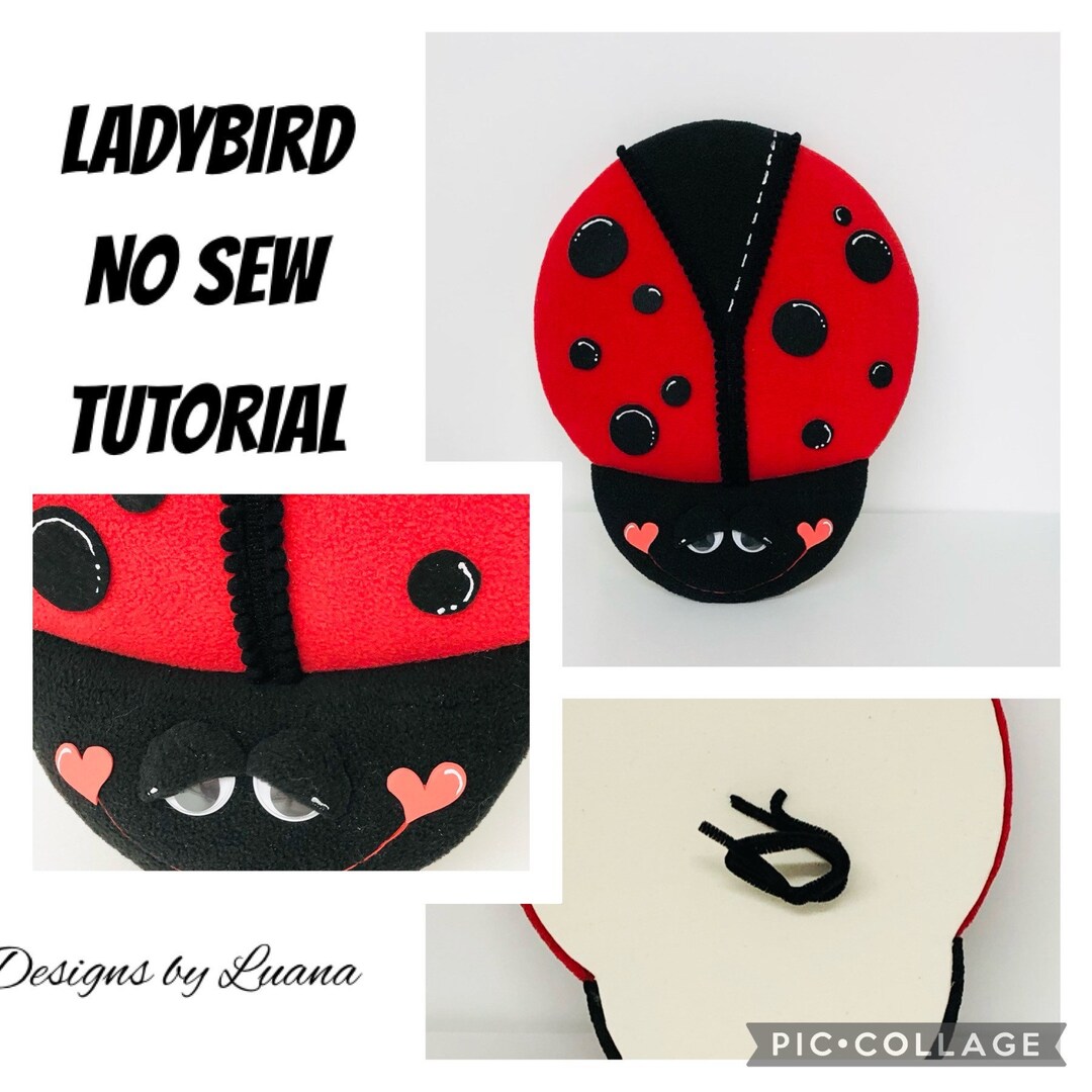 No Sew Ladybird TUTORIAL ONLY, Wreath Attachment DIY, No Sew Attachment ...