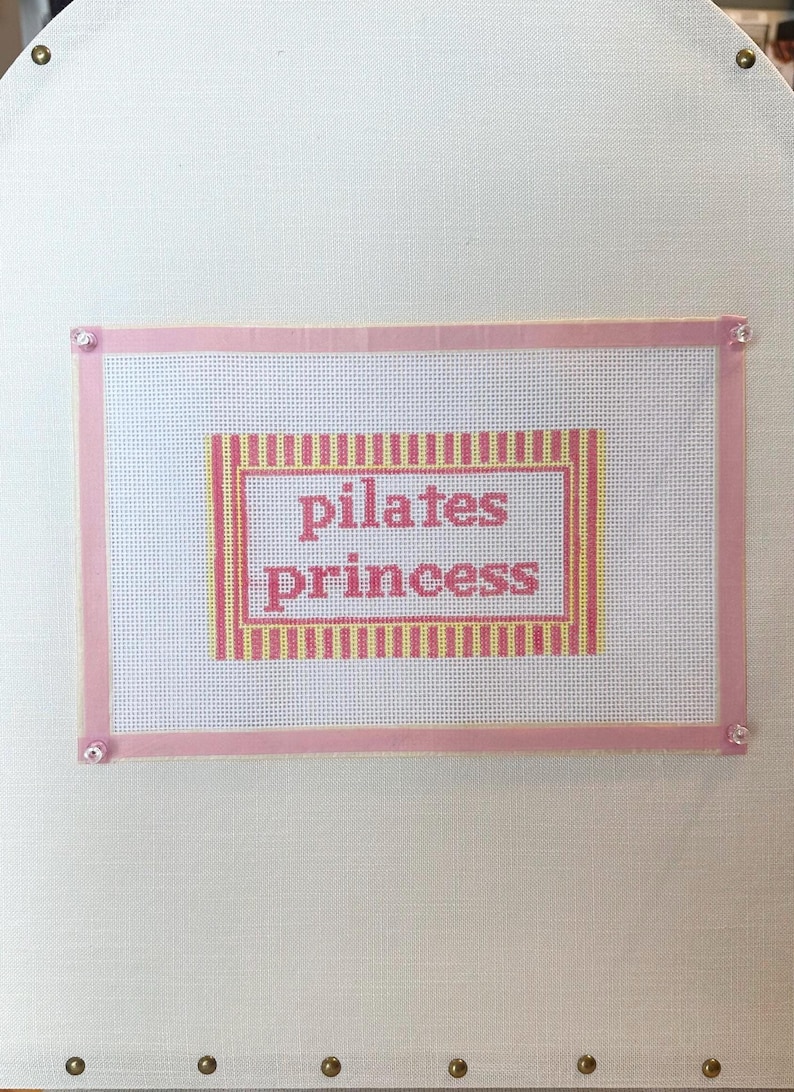 Pilates Princess Needlepoint Canvas - Etsy
