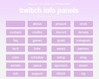 Purple Twitch Stream Schedule Template Cute Purple Simple - Etsy