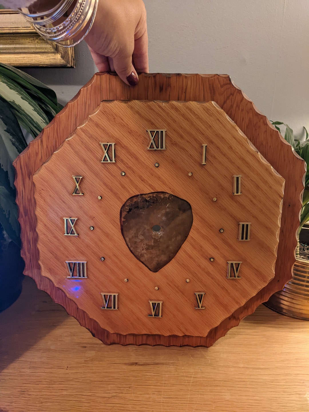 Handmade Live Edge Octogon-shaped Clock Face - Etsy