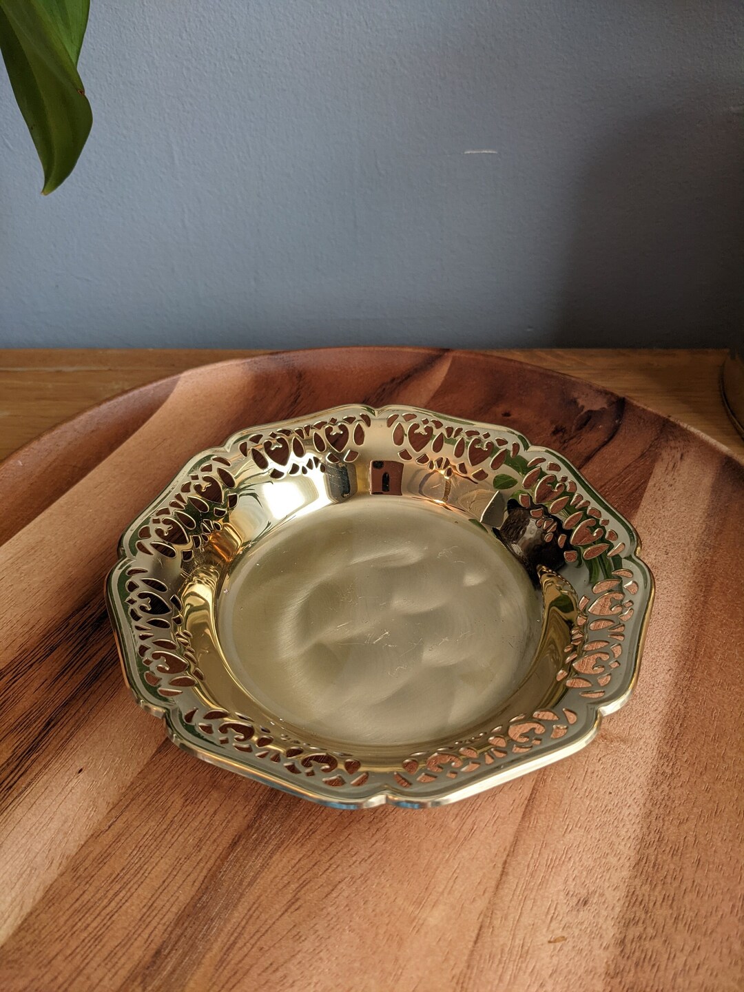 WMF Ikora Mid-century Brass Footed Bowl With Lacey Details - Etsy