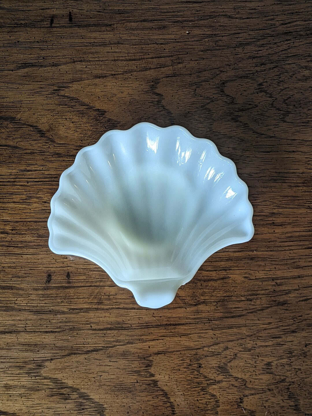 White Milk Glass Shell Bowl/dish - Etsy