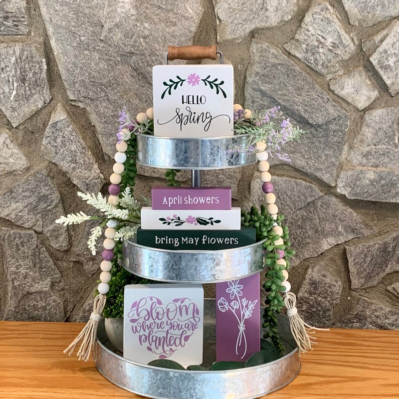 Spring Tiered Tray - Etsy