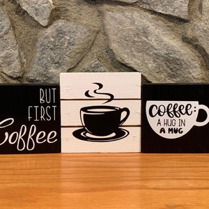 Black and White Coffee Signs for Farmhouse Tiered Tray Decor - Etsy