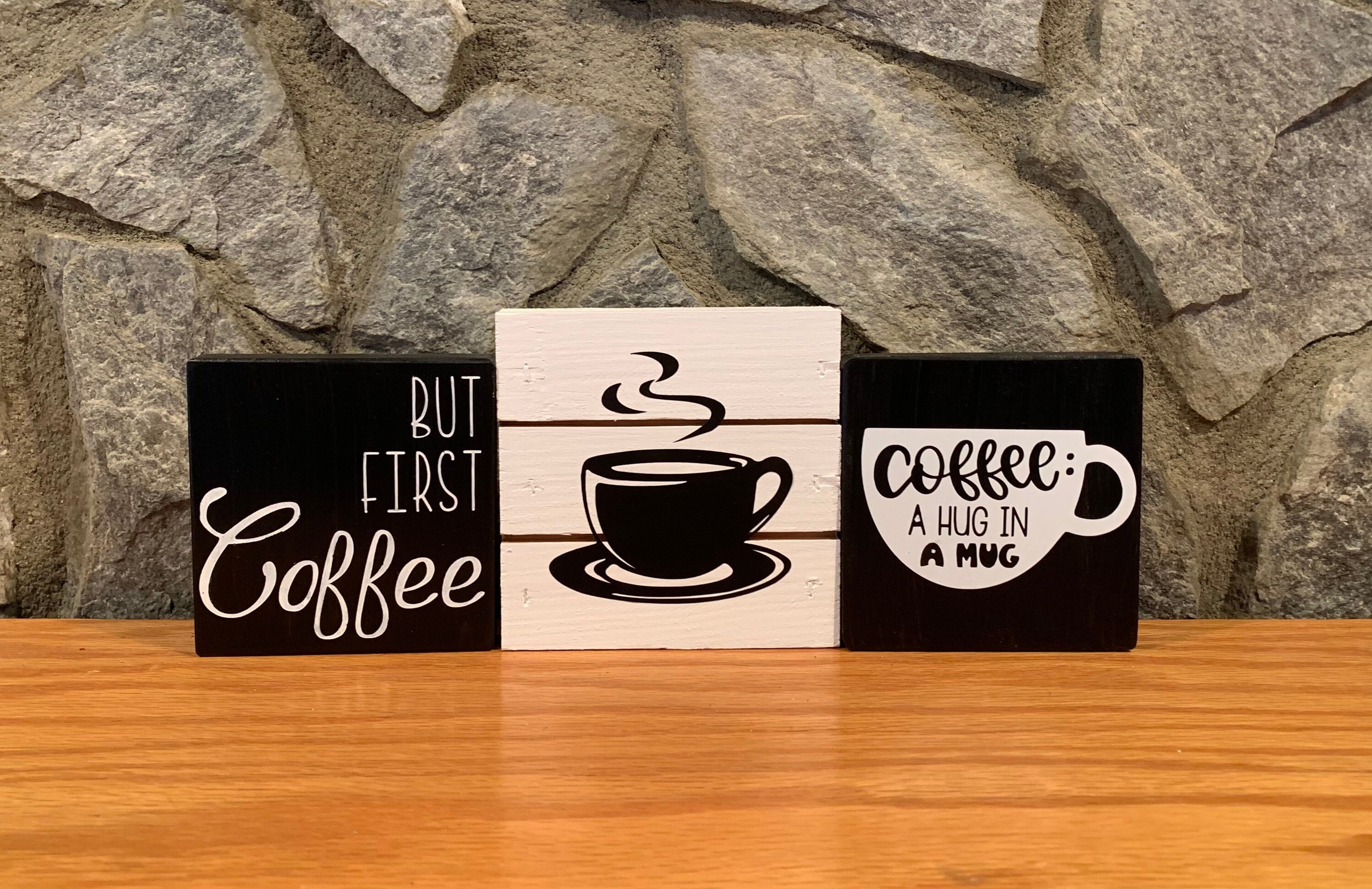Black and White Coffee Signs for Farmhouse Tiered Tray Decor - Etsy