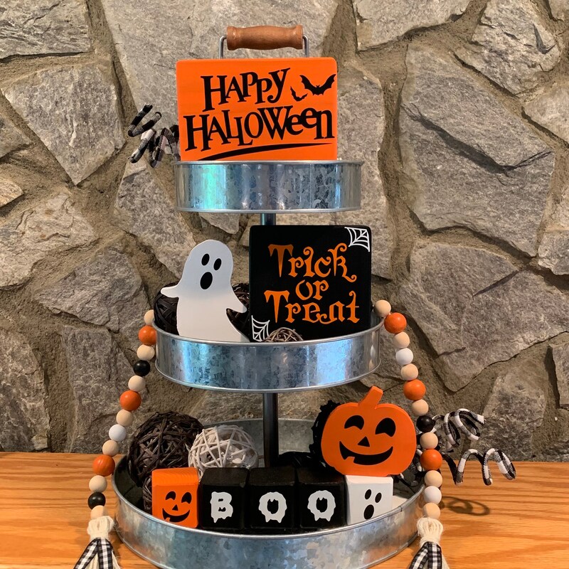 Halloween Tier Tray Decor - Etsy