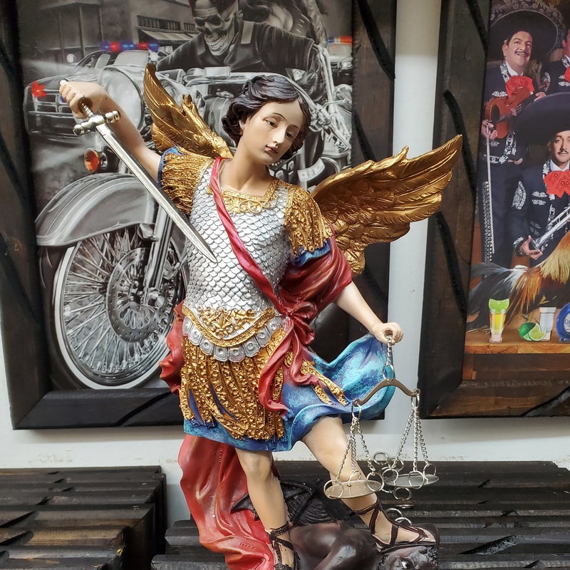 San Miguel Arcangel Statue - Etsy