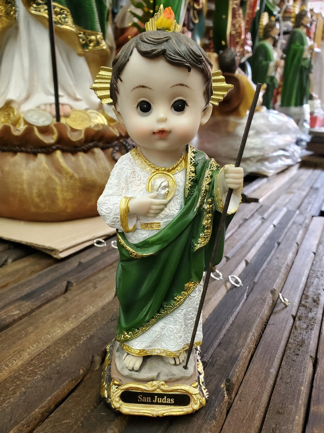 San Judas Statue NEW Saint Jude Religious Figurine Catholic for Kids ...