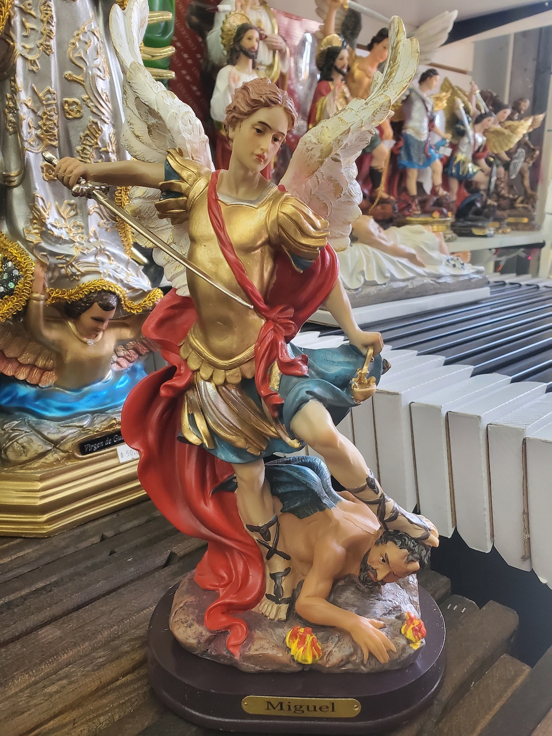 San Miguel Arcangel 12" Inch Statue 19251-12 Saint Michael Archangel ...