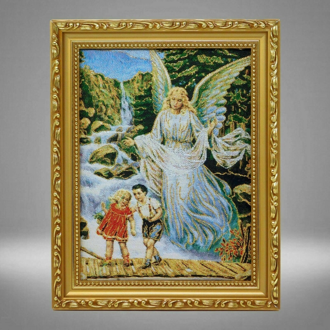 Guardian Angel CUADRO 9x11 Angel De La Guarda Cushioned Frame Acojinado ...