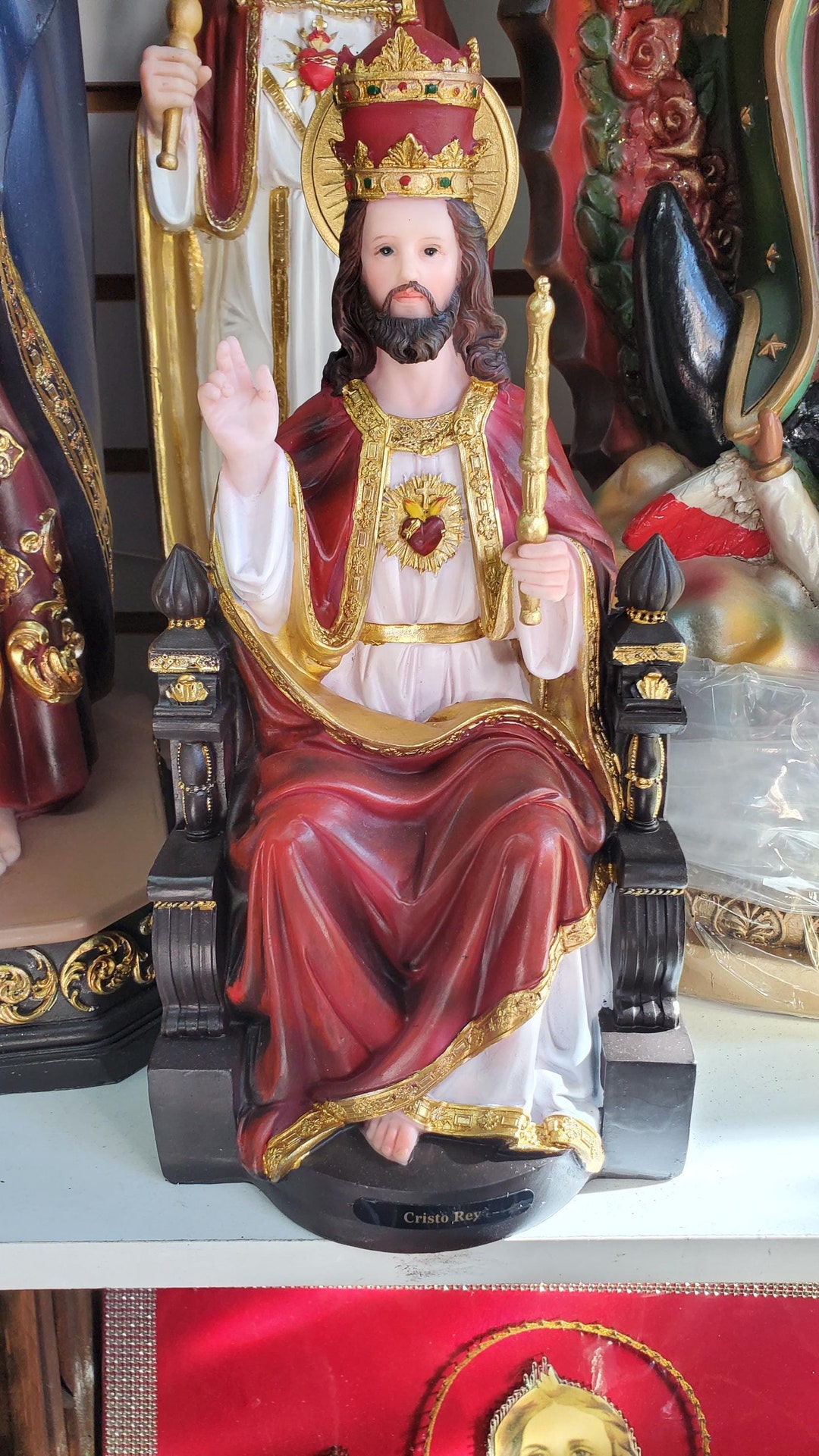 12 Inch Cristo Rey Christ the King Statue No.25133 Religious Saint ...