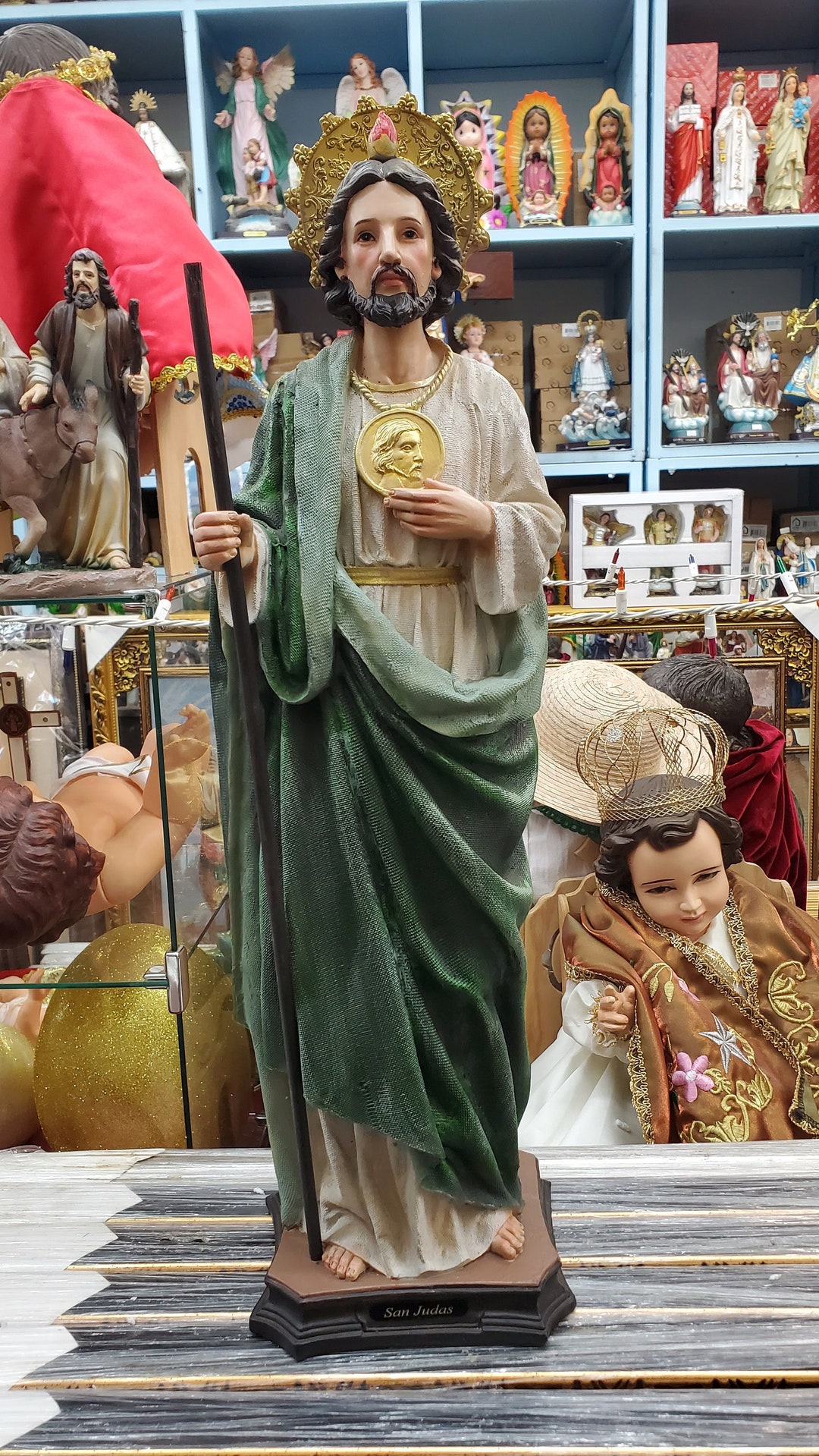 24 Inch Textured Saint Jude San Judas Statue NEW Saint Jude Religious ...