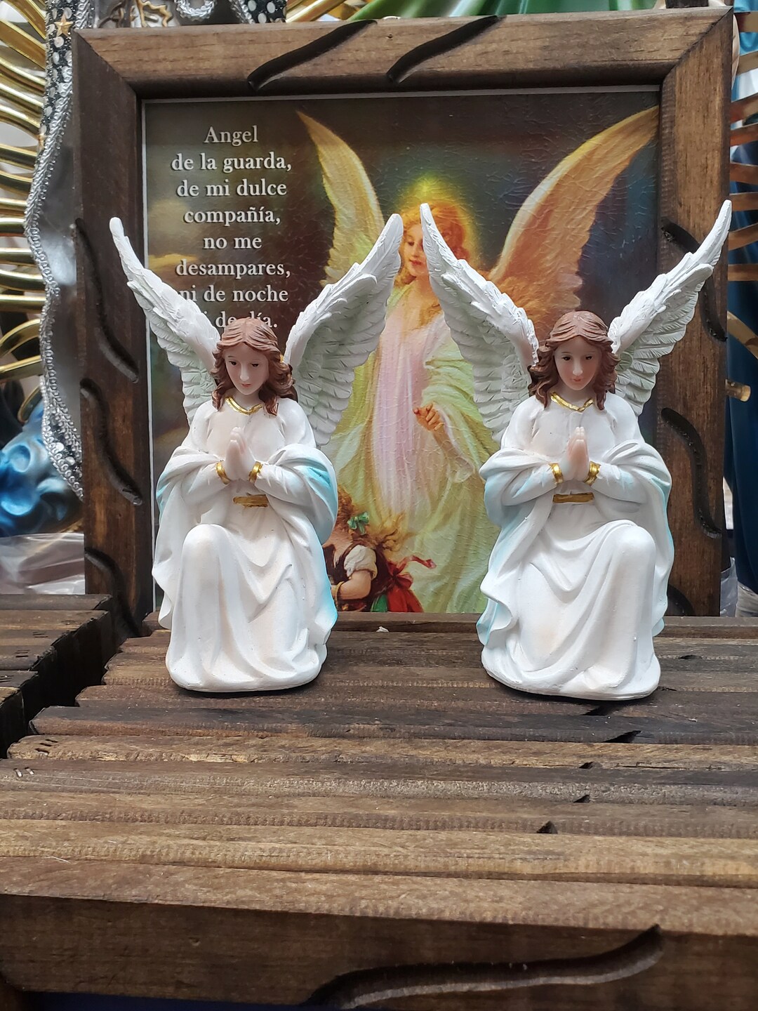 Angel Custodio Statue High Quality Guardian ANGEL SET OF 2 Catholic ...