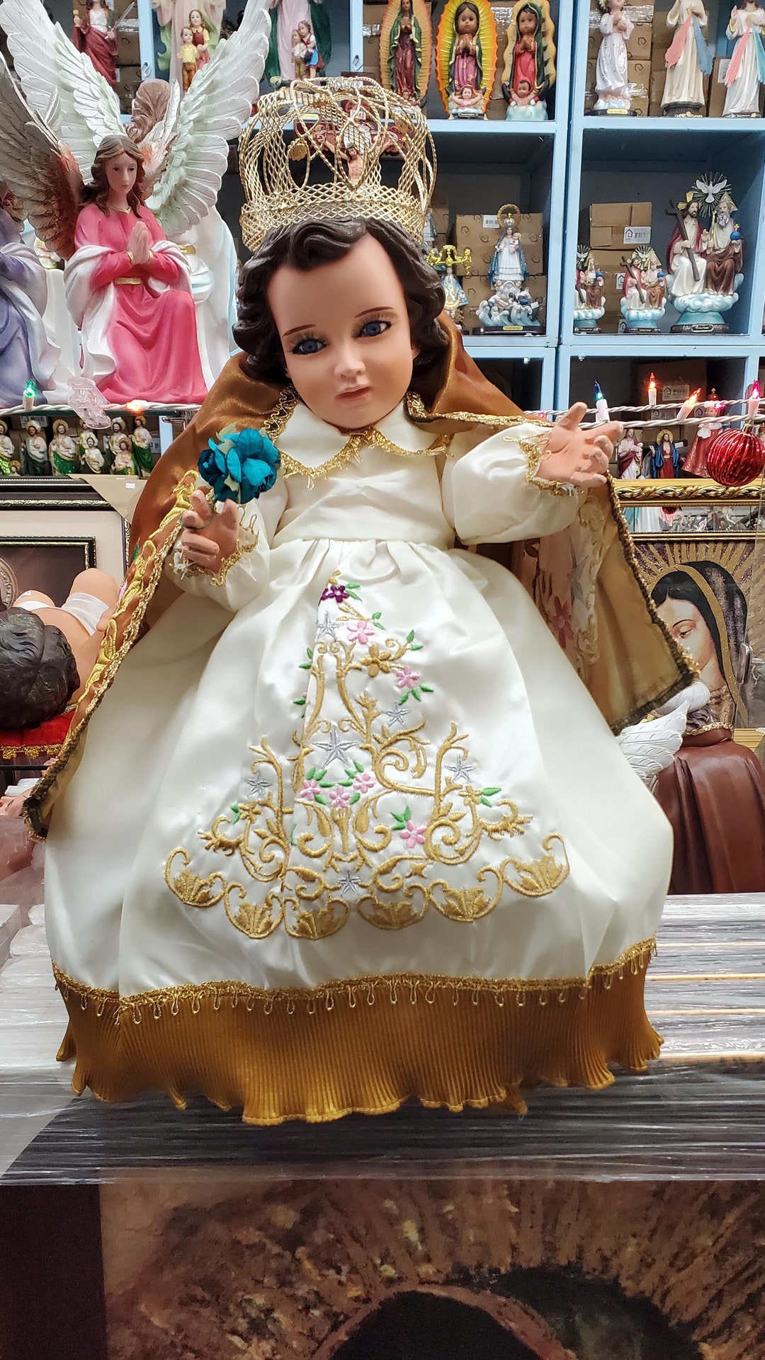 Nino Dios 16 Inch Statue Complete Set Dress Baby Chair Baby Jesus JESUS ...