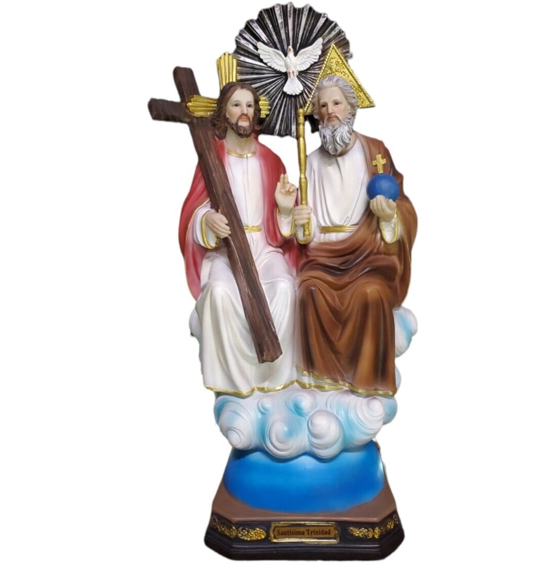 22 Inch Statue SANTISIMA TRINIDAD Holy Trinity Statue Catholic Jesus ...