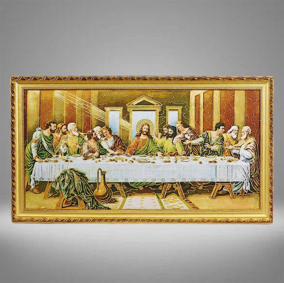 Last Supper Picture Frame Ray of Light Ultima Cena Catholic | Etsy