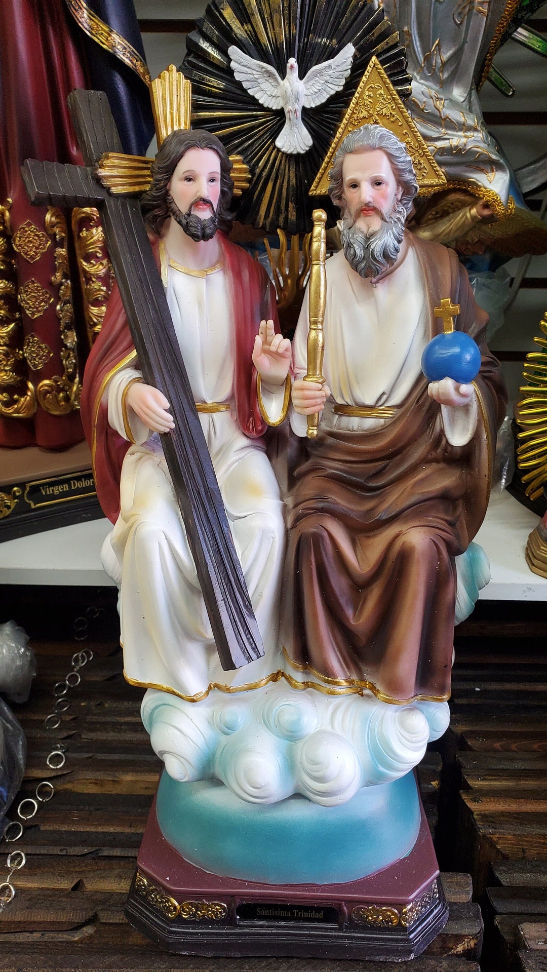 22 Inch Statue SANTISIMA TRINIDAD Holy Trinity Statue Catholic Jesus ...