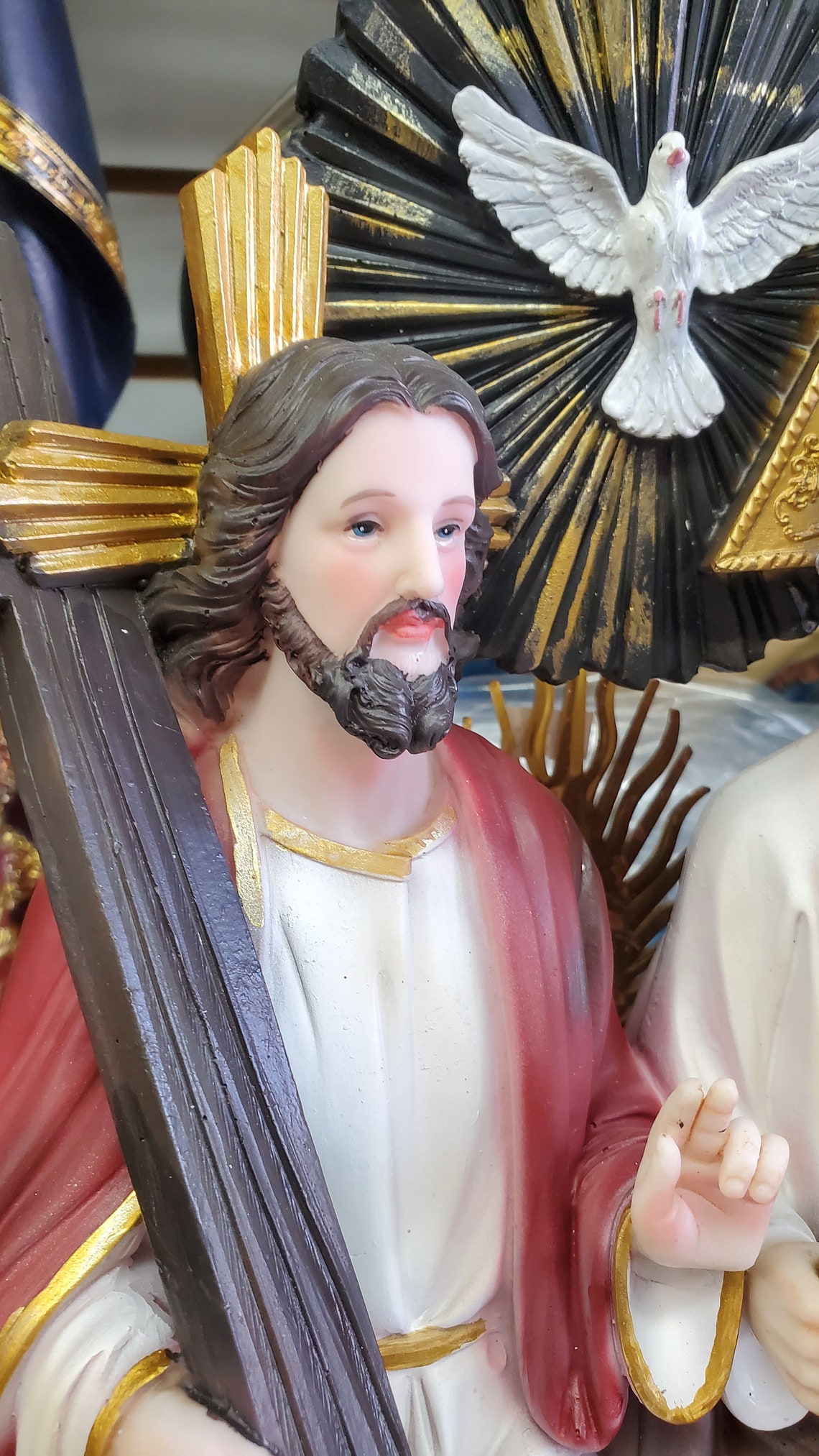 22 Inch Statue SANTISIMA TRINIDAD Holy Trinity Statue Catholic Jesus ...