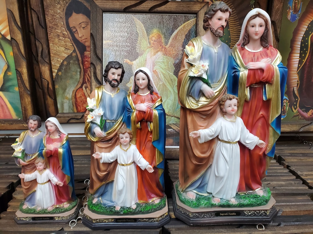 Sagrado Familia Statue Sacred Family HOLY FAMILY Jesus 8,12 16 Inches ...