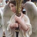 22 Inch Set Angel Custodio Candel Holder Statue Guardian Angel Catholic ...