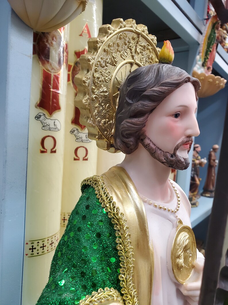 24 Inch Cloth Saint Jude San Judas Statue NEW Saint Jude Religious St ...