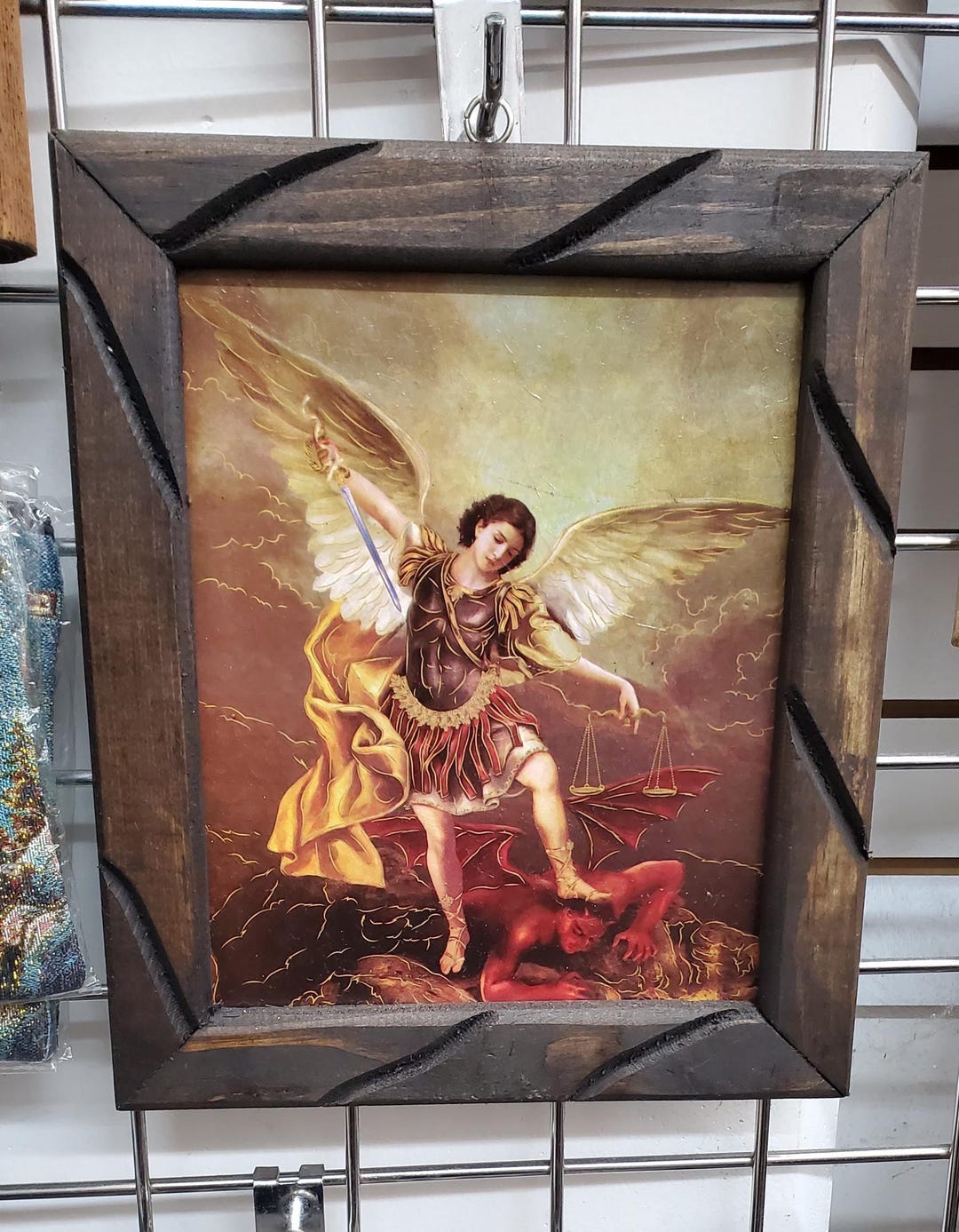 Saint Michael Archangel FRAME Cuadro Madera 9x11 San Miguel - Etsy