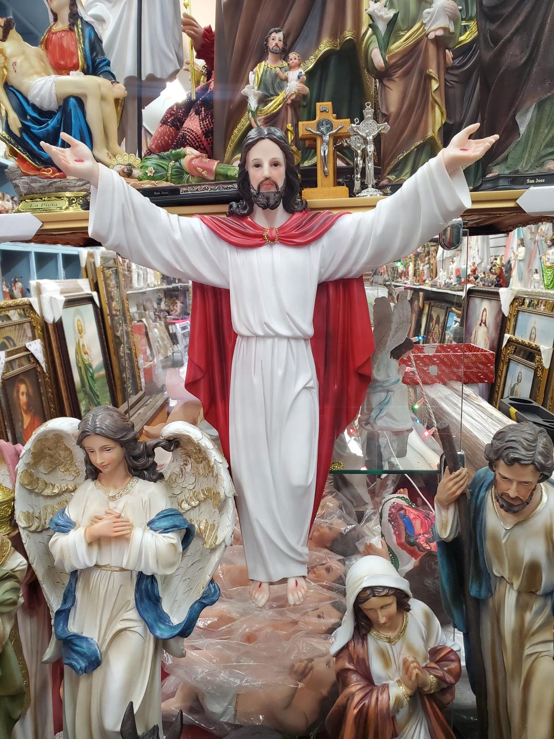 19 Inch Statue Jesus Cross JESUS RESUCITADO Jesus CATHOLIC Jesus ...