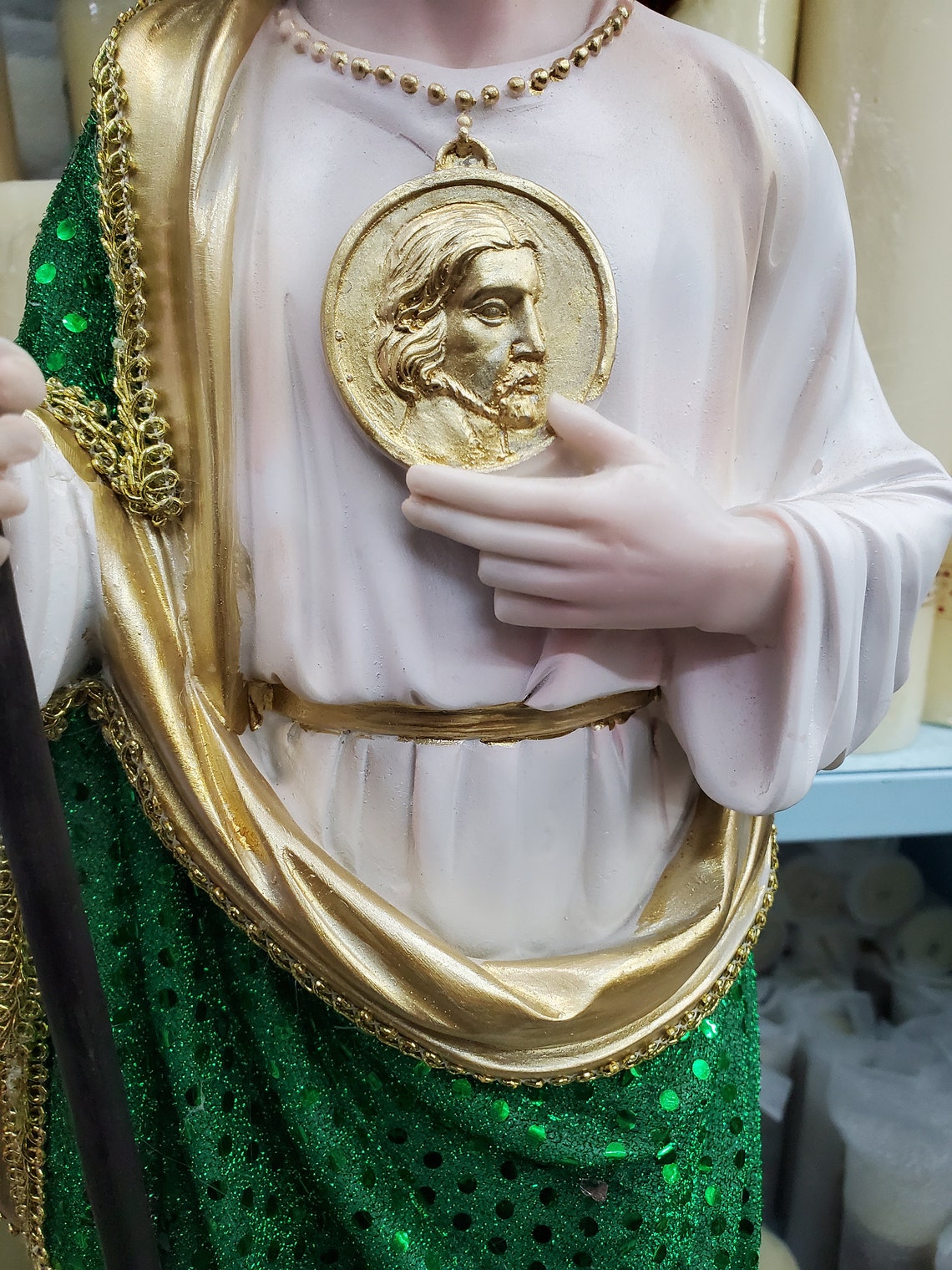 24 Inch Cloth Saint Jude San Judas Statue NEW Saint Jude Religious St ...