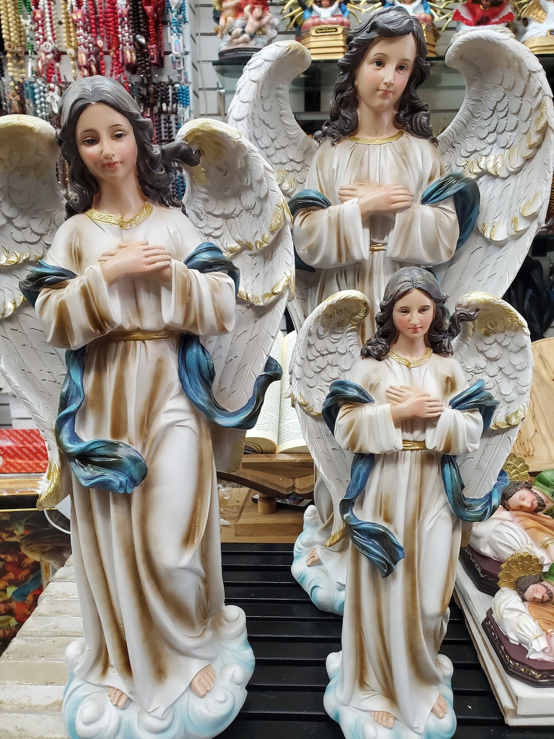 Angel Custodio Statue Guardian Angel Catholic Figurine SHIPS NOW - Etsy