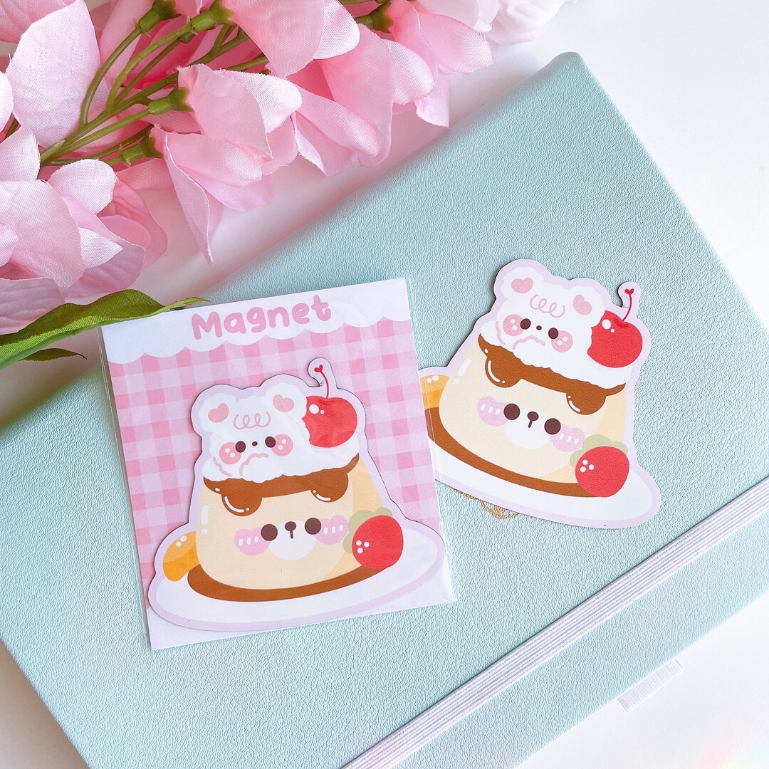 Cute Bear Magnet Cute Dessert Bear Sticker Cute Animal Magnet ...