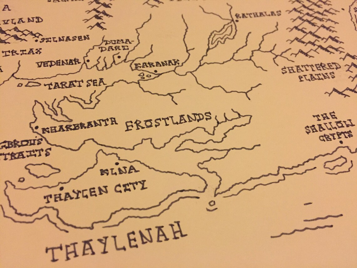 Stormlight Archive Roshar A3 Hand Drawn Paper Map Blackstaff | Etsy