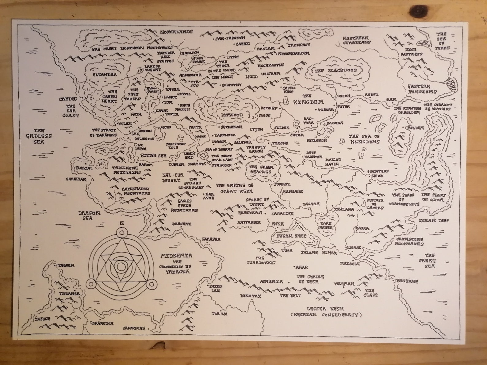 Riftwar Saga Magician Midkemia A3 Hand Drawn Paper Map | Etsy