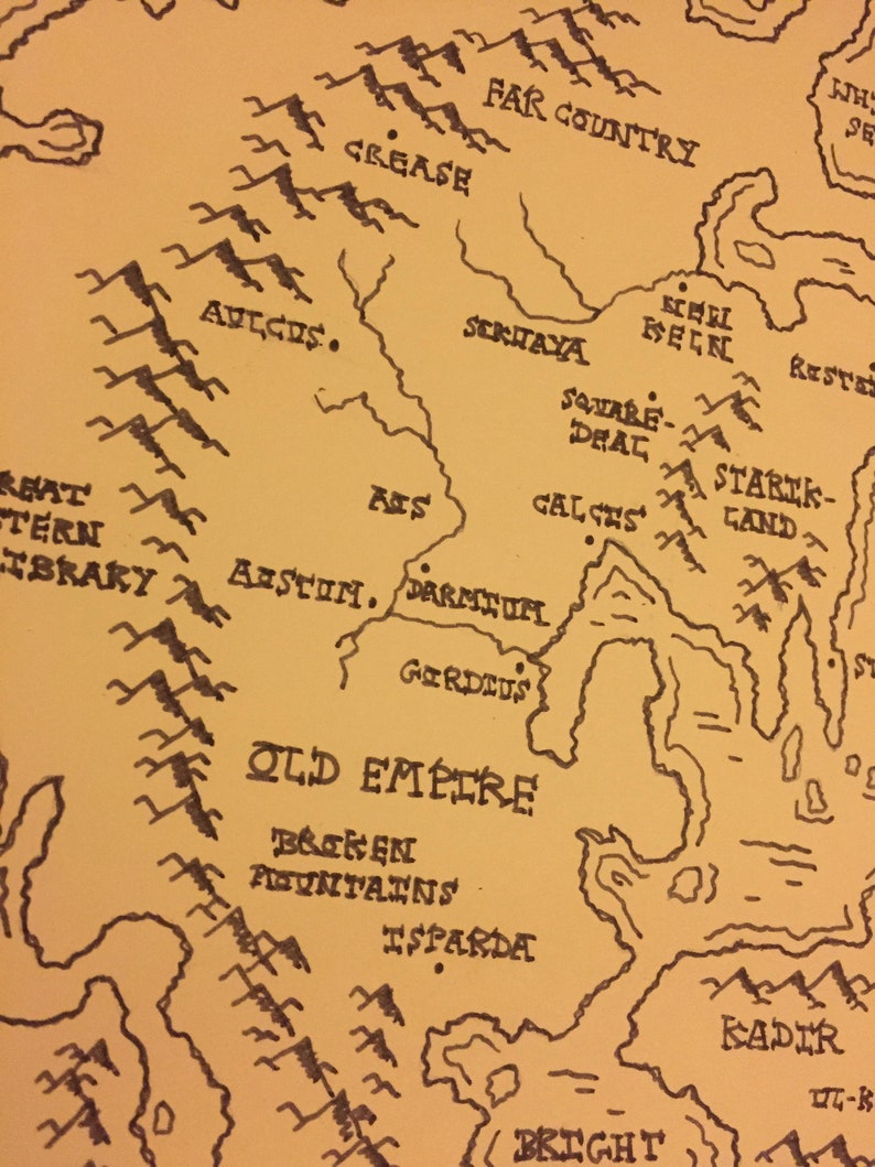 First Law Trilogy Circle Of The World A3 Hand Drawn Paper Map | Etsy