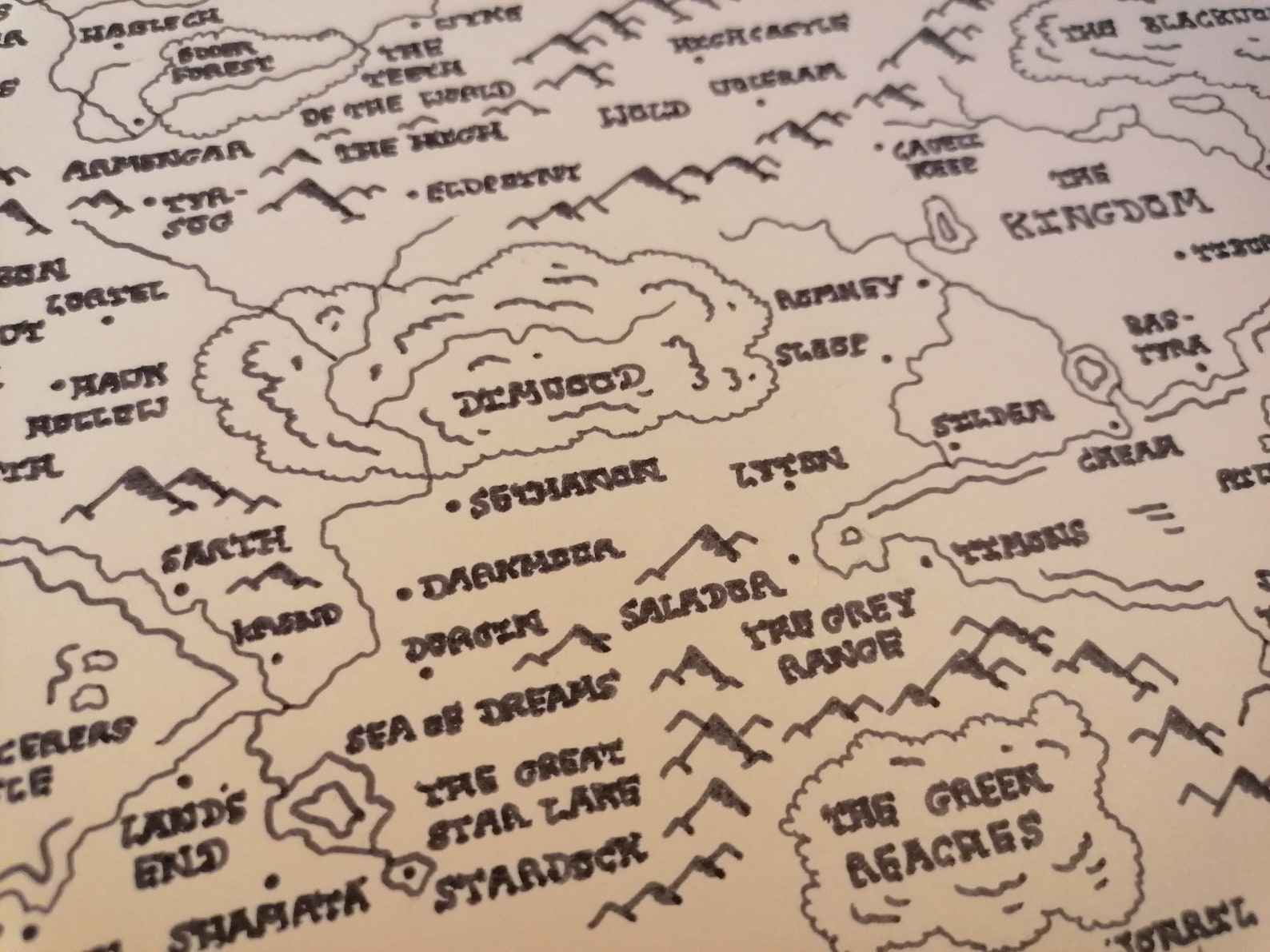 Riftwar Saga Magician Midkemia A3 Hand Drawn Paper Map | Etsy