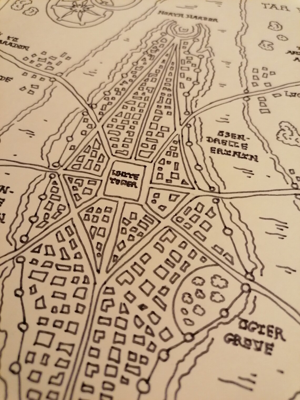 Wheel of Time Tar Valon A4 Hand Drawn Paper Map Blackstaff | Etsy
