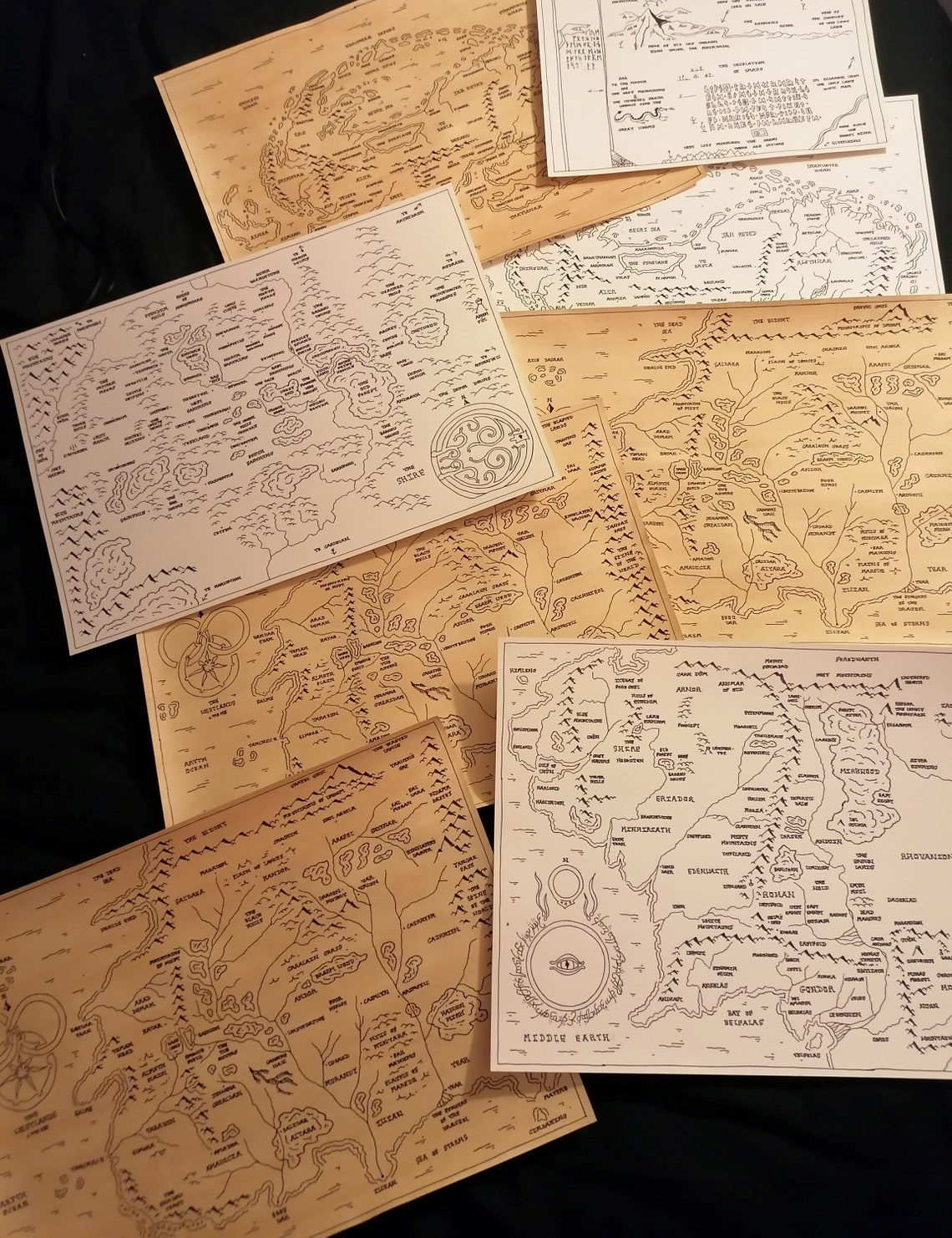 Wheel of Time Tar Valon A4 Hand Drawn Paper Map Blackstaff | Etsy