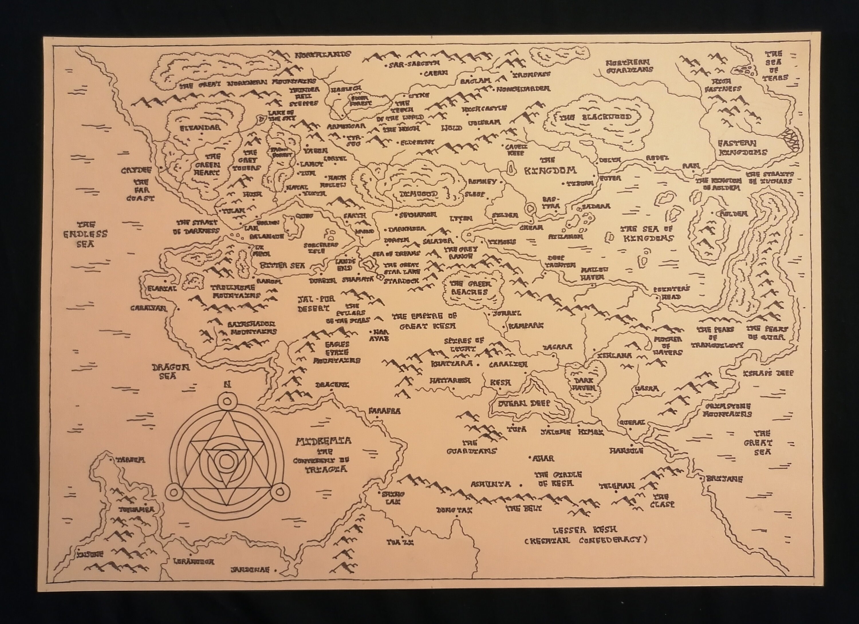 Riftwar Saga Magician Midkemia A3 Hand Drawn Paper Map | Etsy