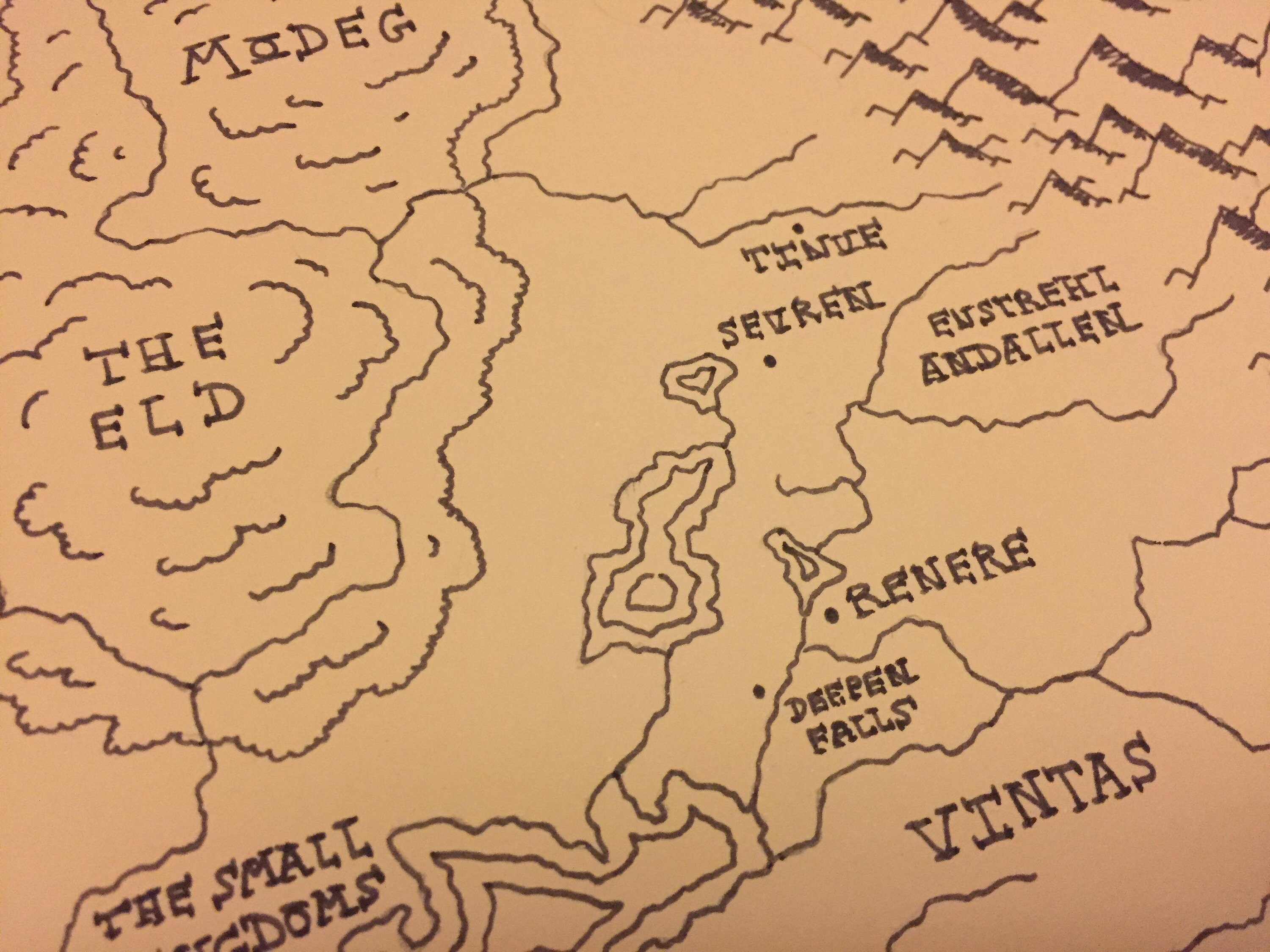 Kingkiller Chronicle Four Corners A3 Hand Drawn Paper Map | Etsy