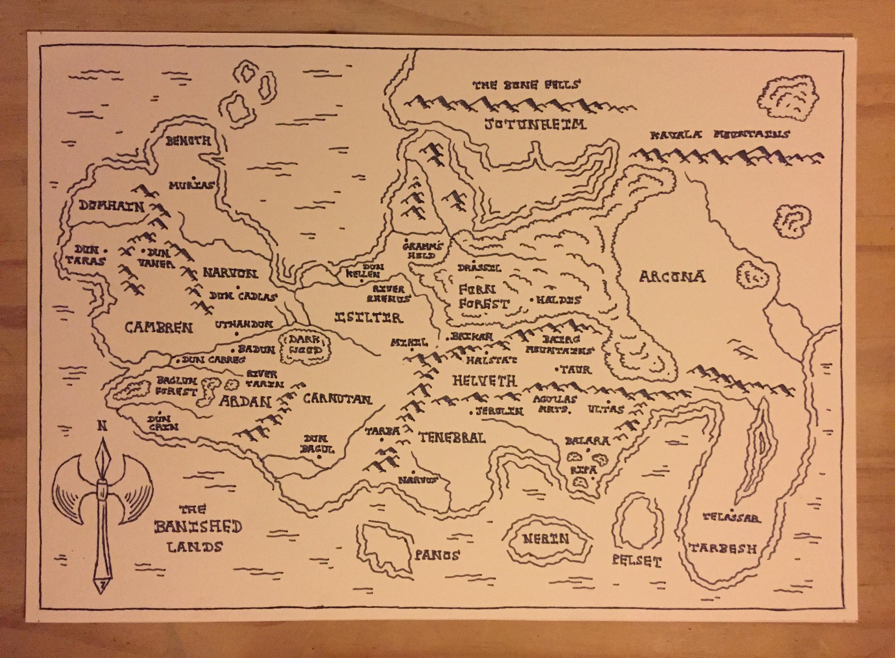 The Faithful And The Fallen Banished Lands A4 Hand Drawn Paper | Etsy