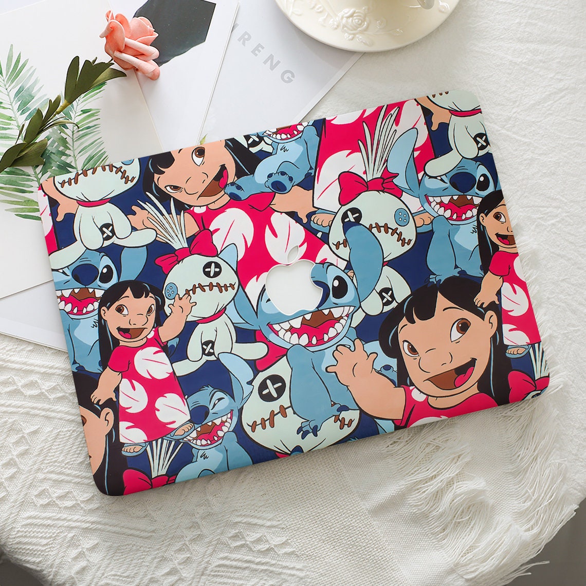 Cute Stitch Cartoon Hard Protective Macbook Laptop Skins sold by Brian ...