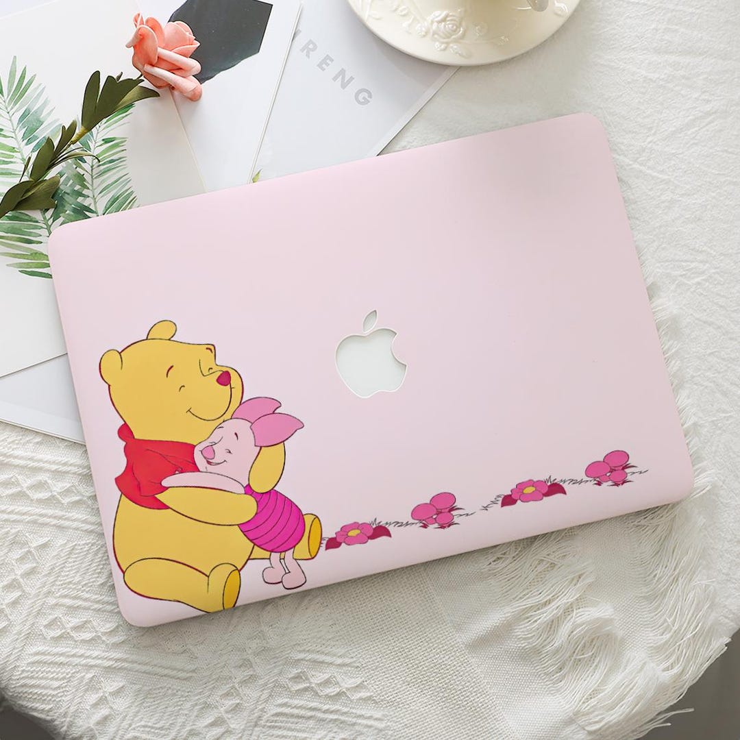 Cute Winnie Pooh Piglet MacBook Protective Case Flower Laptop Cover for ...
