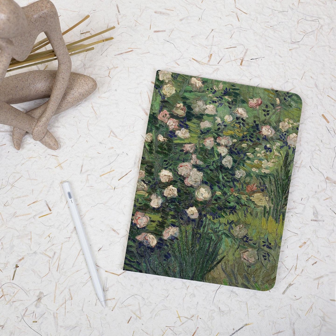 Van Gogh Roses Draw iPad Protective Case With Pencil Holder Cover for ...