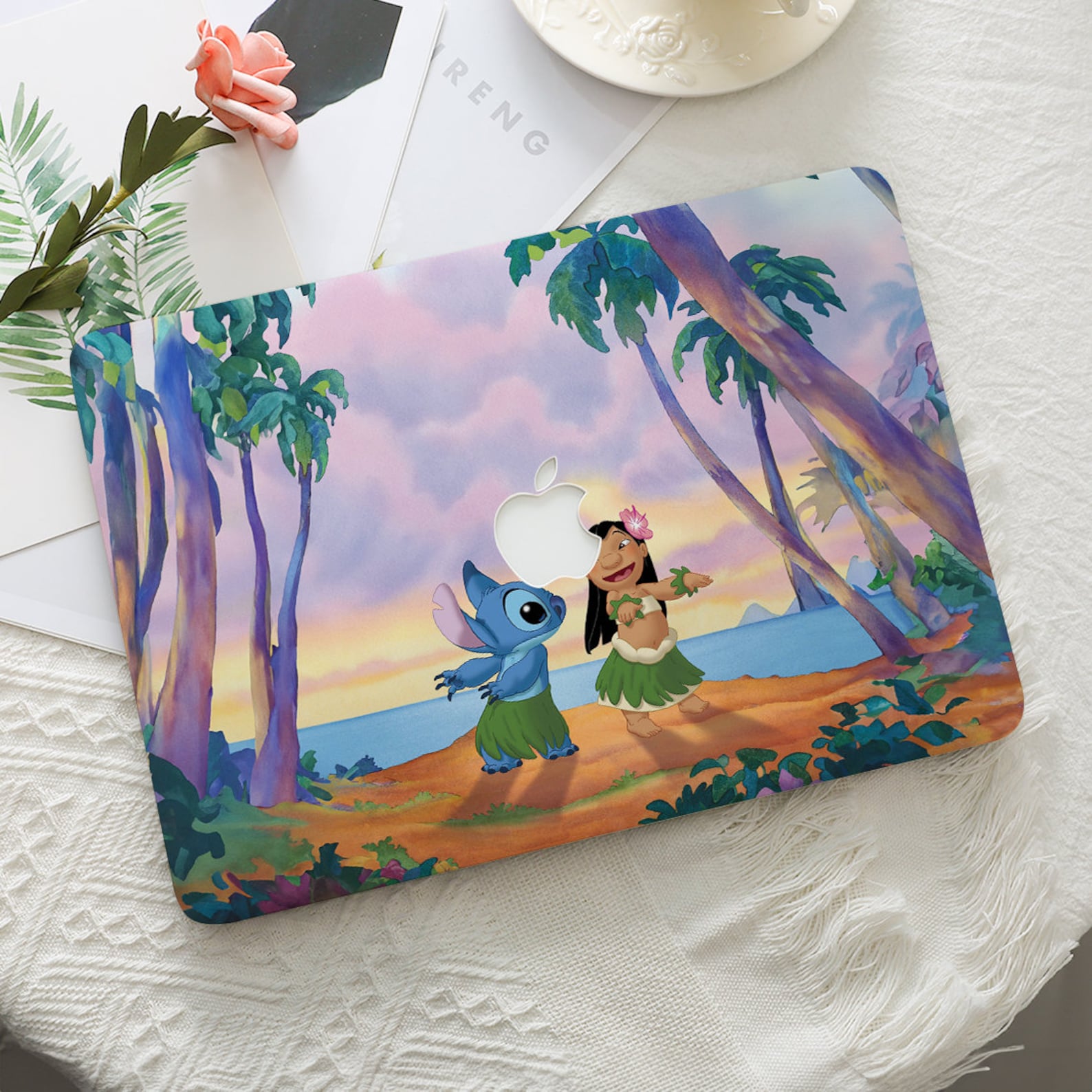 Girl Lilo and Stitch Cute MacBook Hard Protective Case Laptop Cover for ...