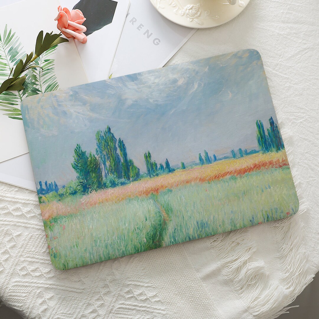 Monet Wheat Field Oil Painting MacBook Case Hard Protective Laptop ...