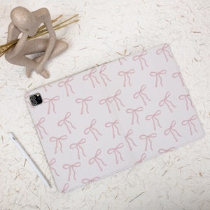 Pink Bows Cute iPad Case With Apple Pencil Holder Cover for iPad 2025 ...