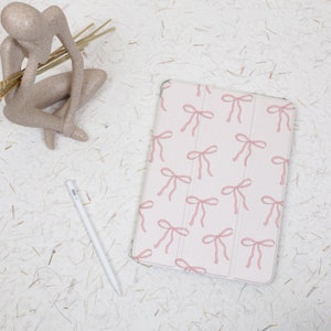 Pink Bows Cute iPad Case With Apple Pencil Holder Cover for iPad 2025 ...