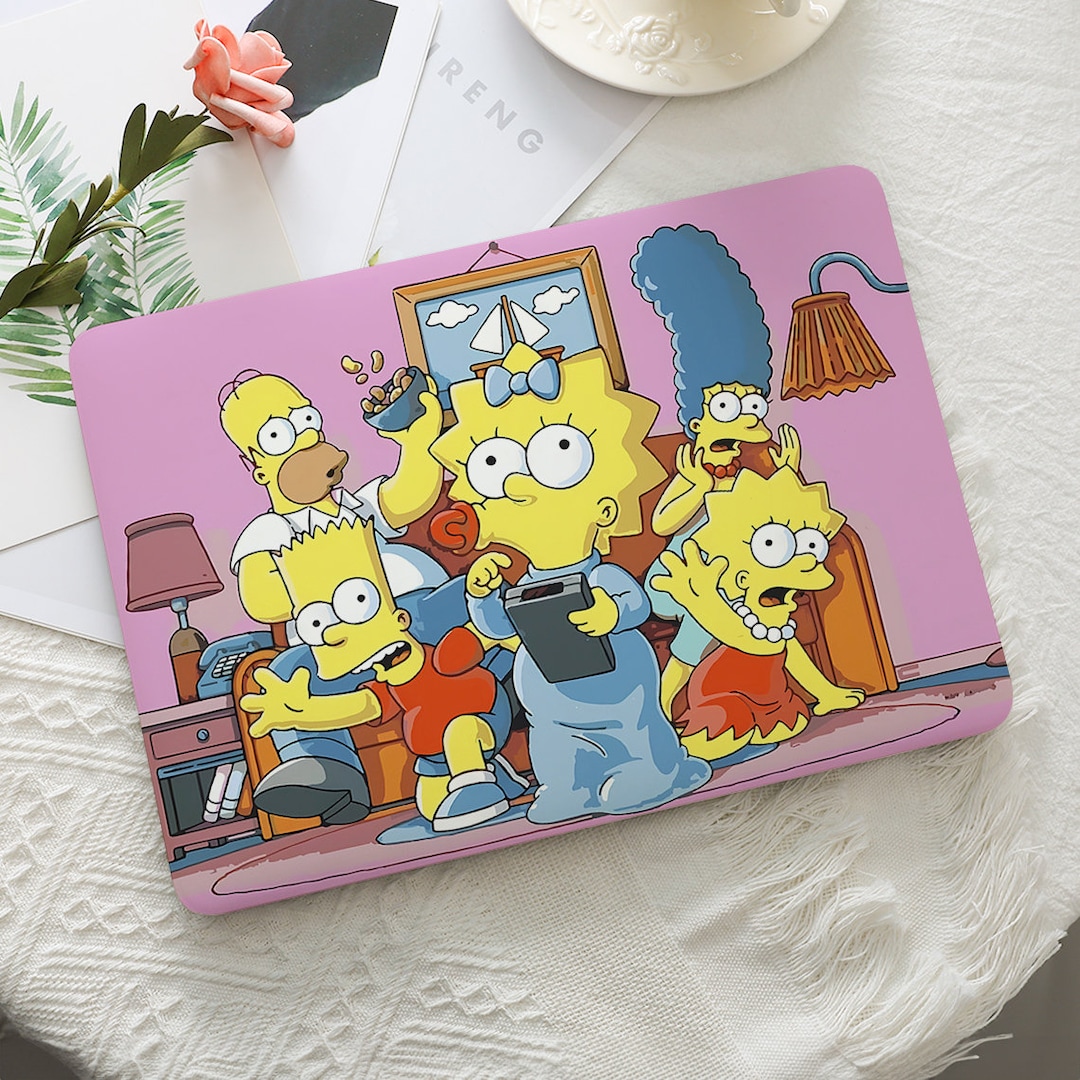 The Simpsons Funny Cartoon MacBook Case Hard Protective Laptop Cover ...