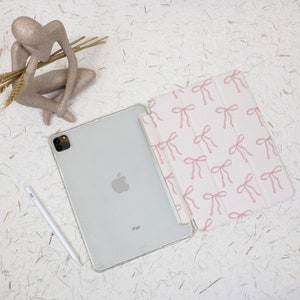 Pink Bows Cute iPad Case With Apple Pencil Holder Cover for iPad 2025 ...