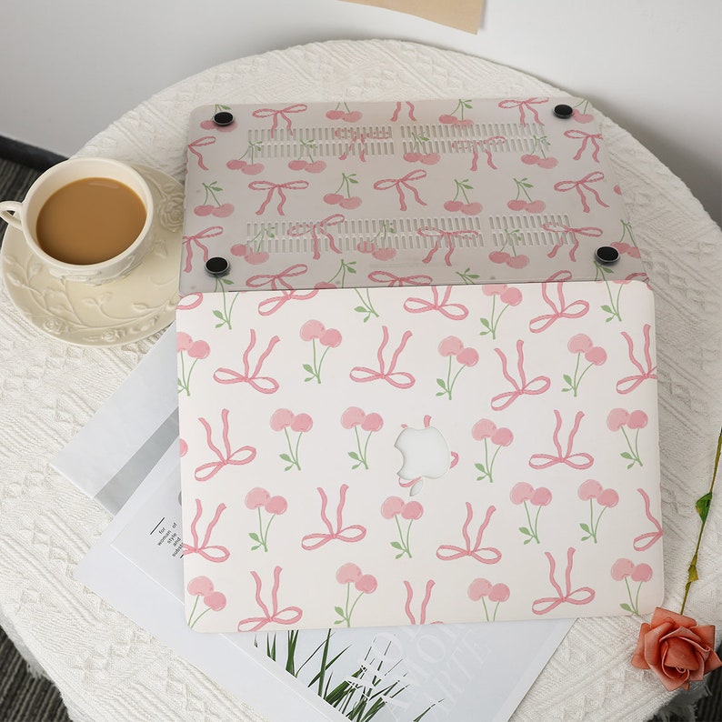 Cute Bows Cherry Vibes MacBook Hard Protective Case Laptop Cover for ...