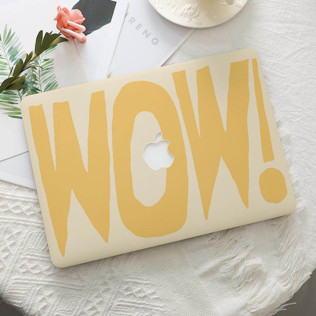WOW Butter Yellow MacBook Case Hard Protective Laptop Cover for MacBook ...